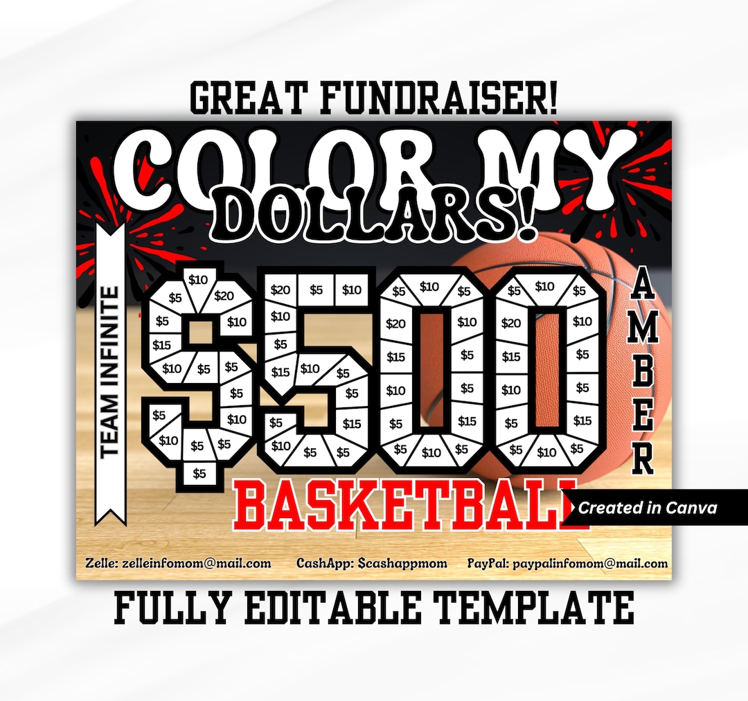 FULLY EDITABLE Basketball Fundraiser, Unique, Fill My Basketball ...