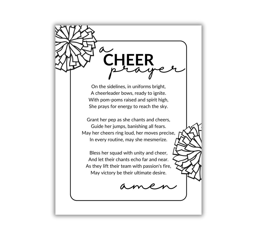 Cheer Prayer Cards: Elevate Your Cheer Journey With Inspirational ...