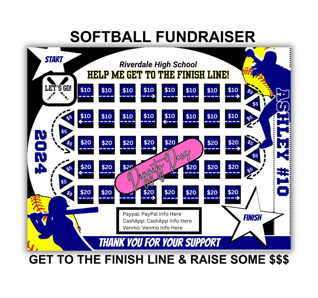 SOFTBALL FUNDRAISER Editable Softball Fundraiser Sheet AAU Softball ...