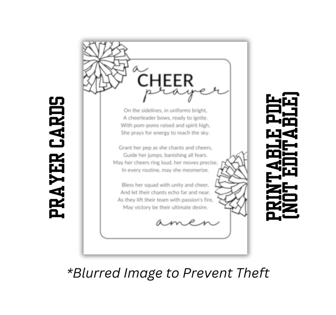 Cheer Prayer Cards: Elevate Your Cheer Journey With Inspirational ...