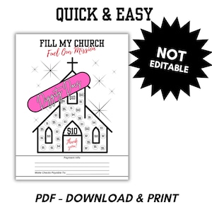 CHURCH BUILDING FUND Fundraiser Printable | Building Fundraising ...