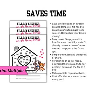 Fill My Shelter Pet Rescue, PNG Printable 8.5" X 11" Color-in Donation ...