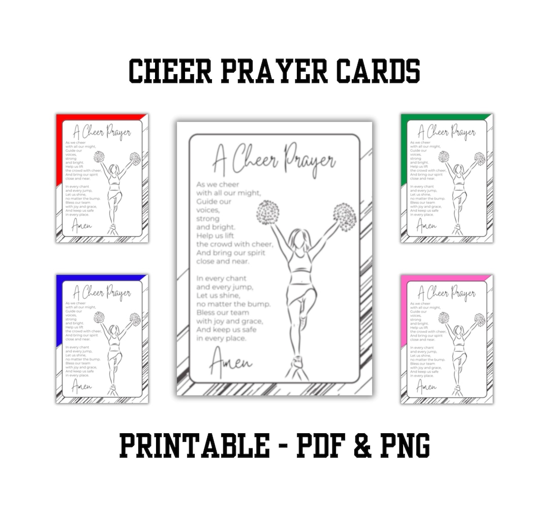 Cheer Prayer Cards Gift Tags: Support With Inspirational Quotes ...