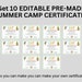 SUMMER CAMP Certificates | Personalize and Celebrate Camp Memories ...
