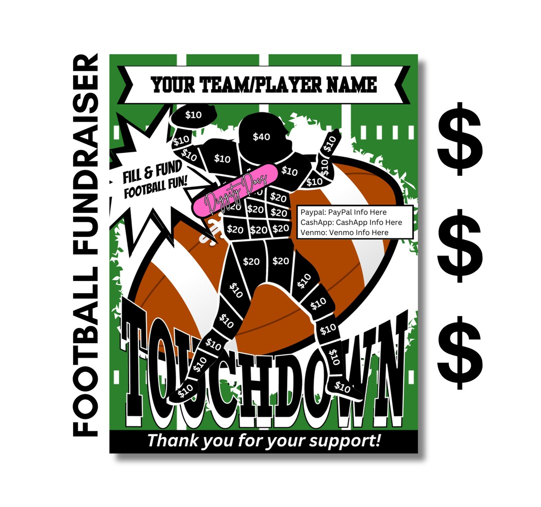 FOOTBALL FUNDRAISER TEMPLATE Fill My Football Football Fill & Fund ...