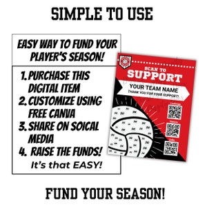 VOLLEYBALL Fundraiser With QR Code, Color Changing, Custom Template ...