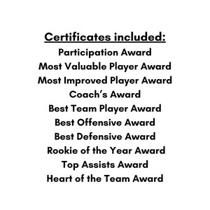 SOCCER Certificate Award Template - Set of 10 | Fully Editable Template ...