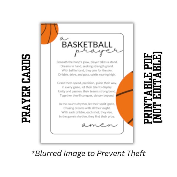 Basketball Prayer - Etsy
