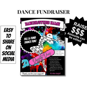 DANCE FUNDRAISER | Editable | Dance Fundraiser Sheet | Dance ...