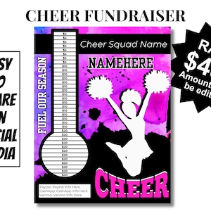 FUEL MY SEASON Fill My Meter Editable Cheer Fundraiser Fuel Our Season ...