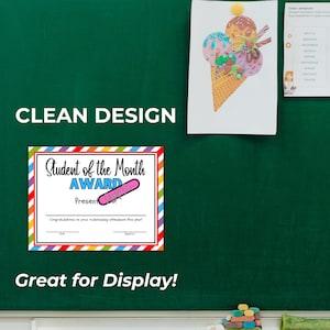 STUDENT of the MONTH Certificate - School Award Printable PDF | School ...