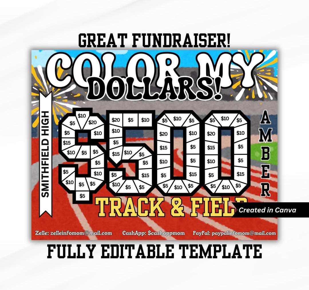 Track and Field Fundraiser Template, Track Meet Fundraising, Editable ...