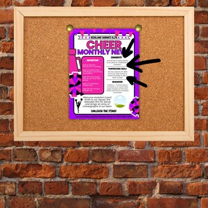 EDITABLE CHEER NEWSLETTER Flyer for High School or Competitive Cheer ...
