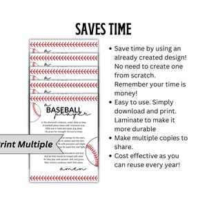 BASEBALL PRAYER Cards for Your Team's Strength and Spirit! , Softball ...
