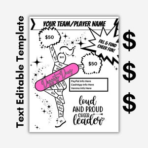 CHEER FUNDRAISER for Cheer Competitions | Editable Cheerleading ...