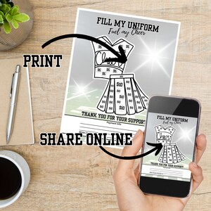 Cheer Fundraiser Printable | FILL MY UNIFORM | Cheer Comp ...