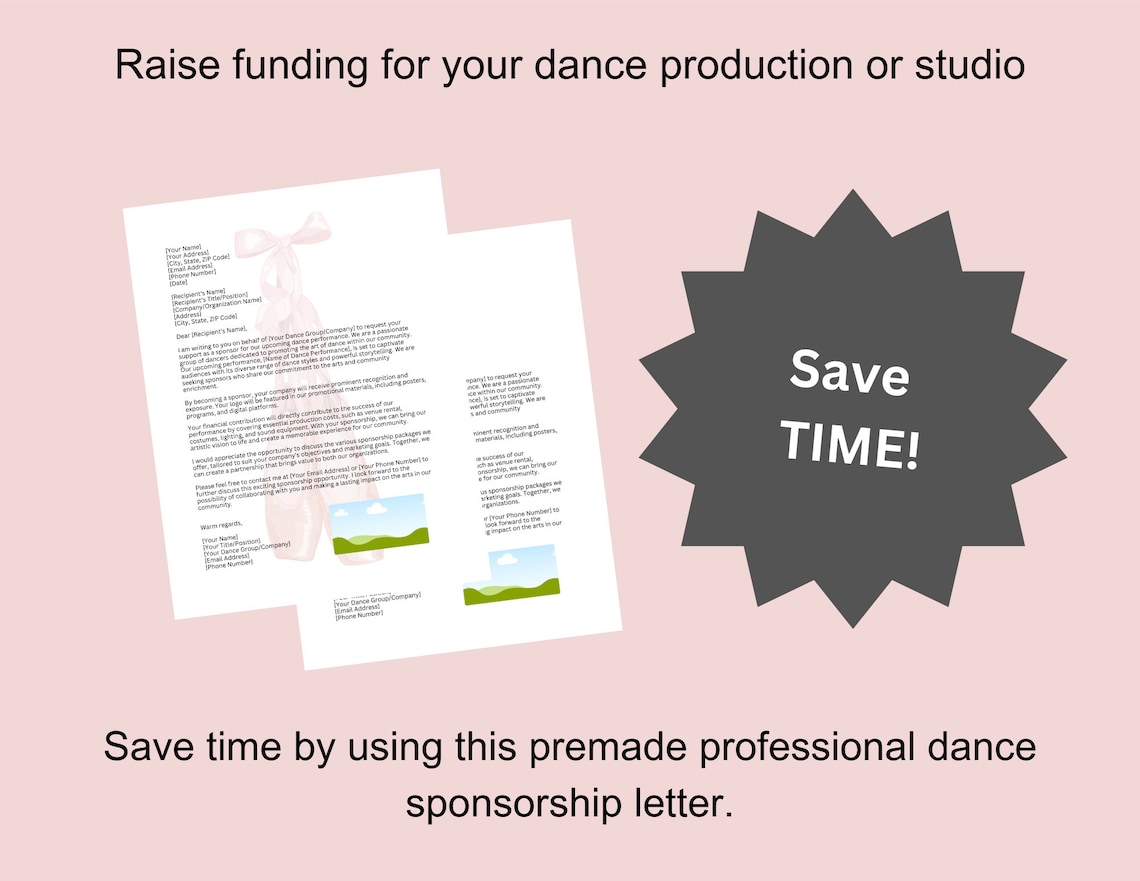 Dance Sponsorship Letter: Customize and Support the Art of Dance Dance ...