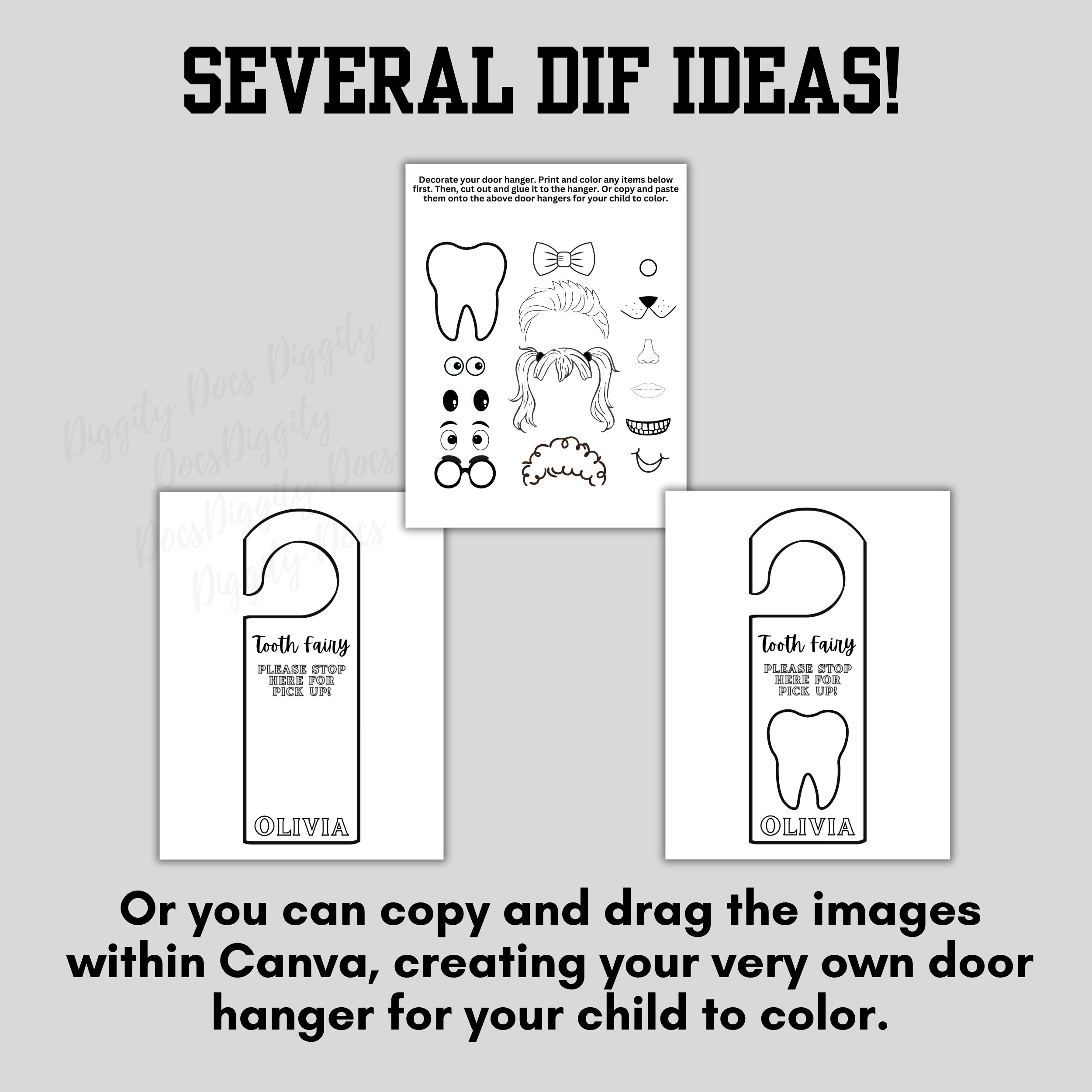 Magical Tooth Fairy Door Hanger, Custom Tooth Fairy Printable Keepsake ...