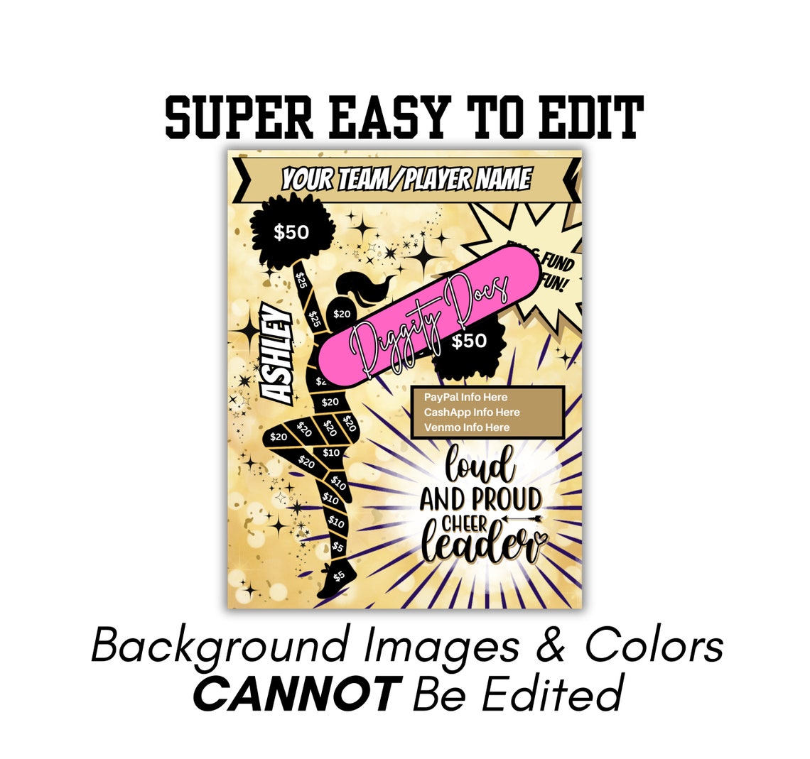 CHEER FUNDRAISER for Cheer Competitions | Editable Cheerleading ...