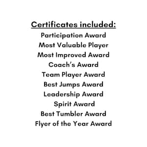 CHEER Certificate Awards | Fully Editable | Celebrate Your Cheerleaders ...