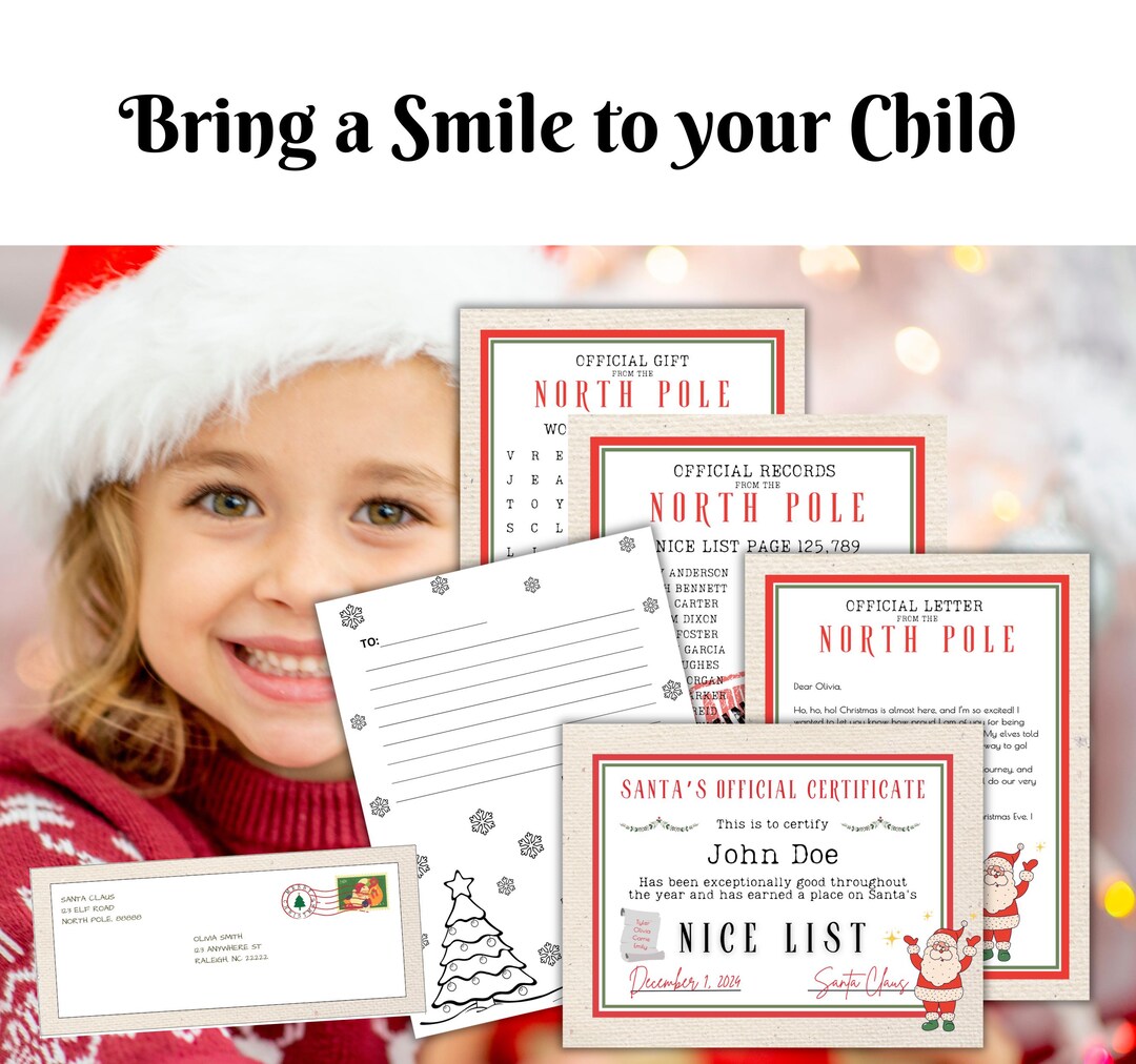 Editable Santa Letter and Nice List Bundle | Christmas Activity Kit for ...