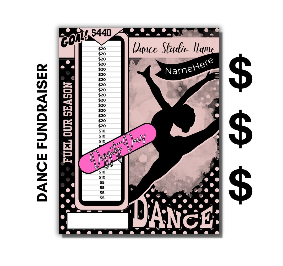 Dance Fundraiser FUEL MY SEASON Fill My Meter Editable Template Ballet ...