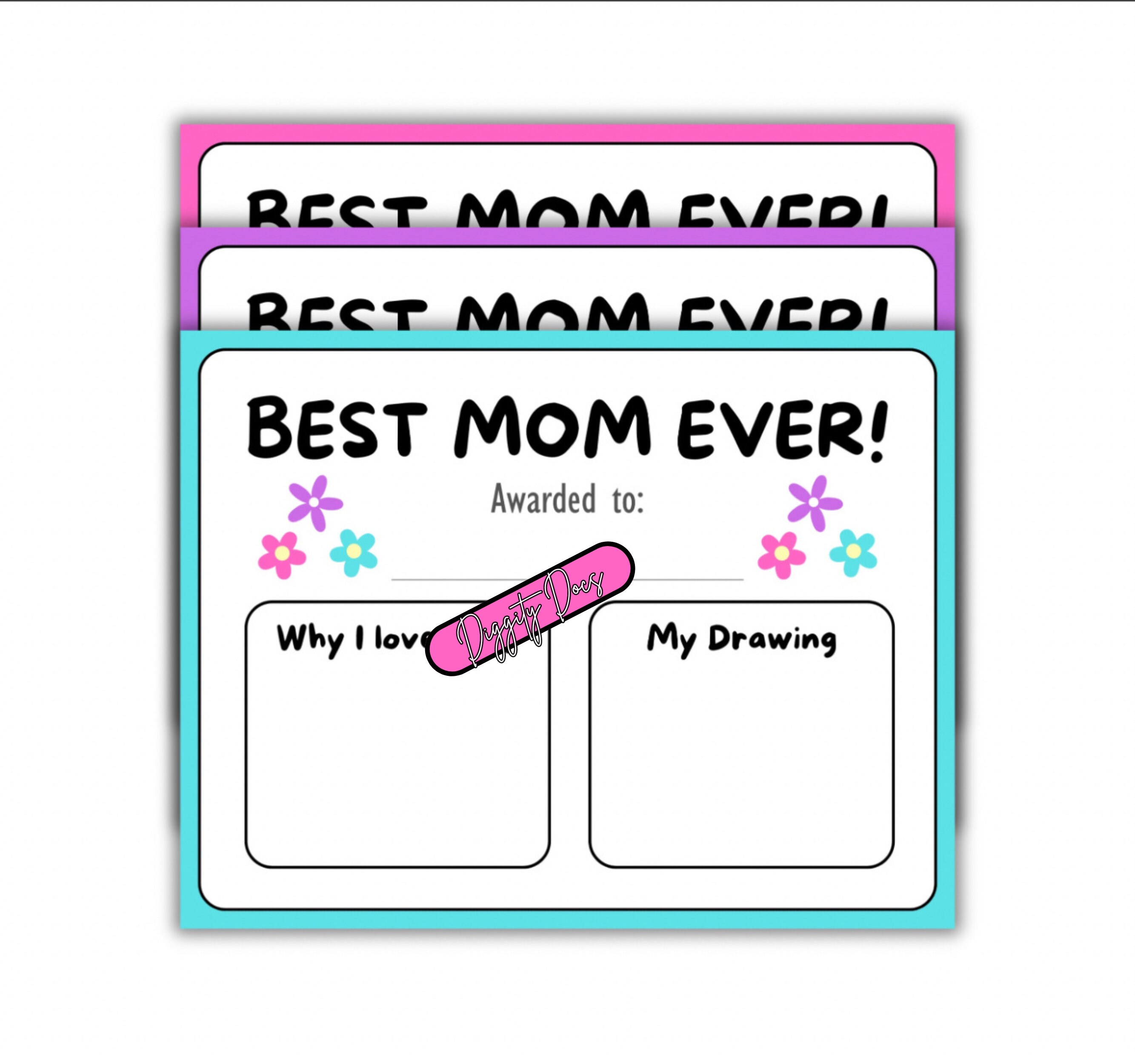 Mother's Day Certificate PDF Printable Print & Fill Out. Perfect Gift ...