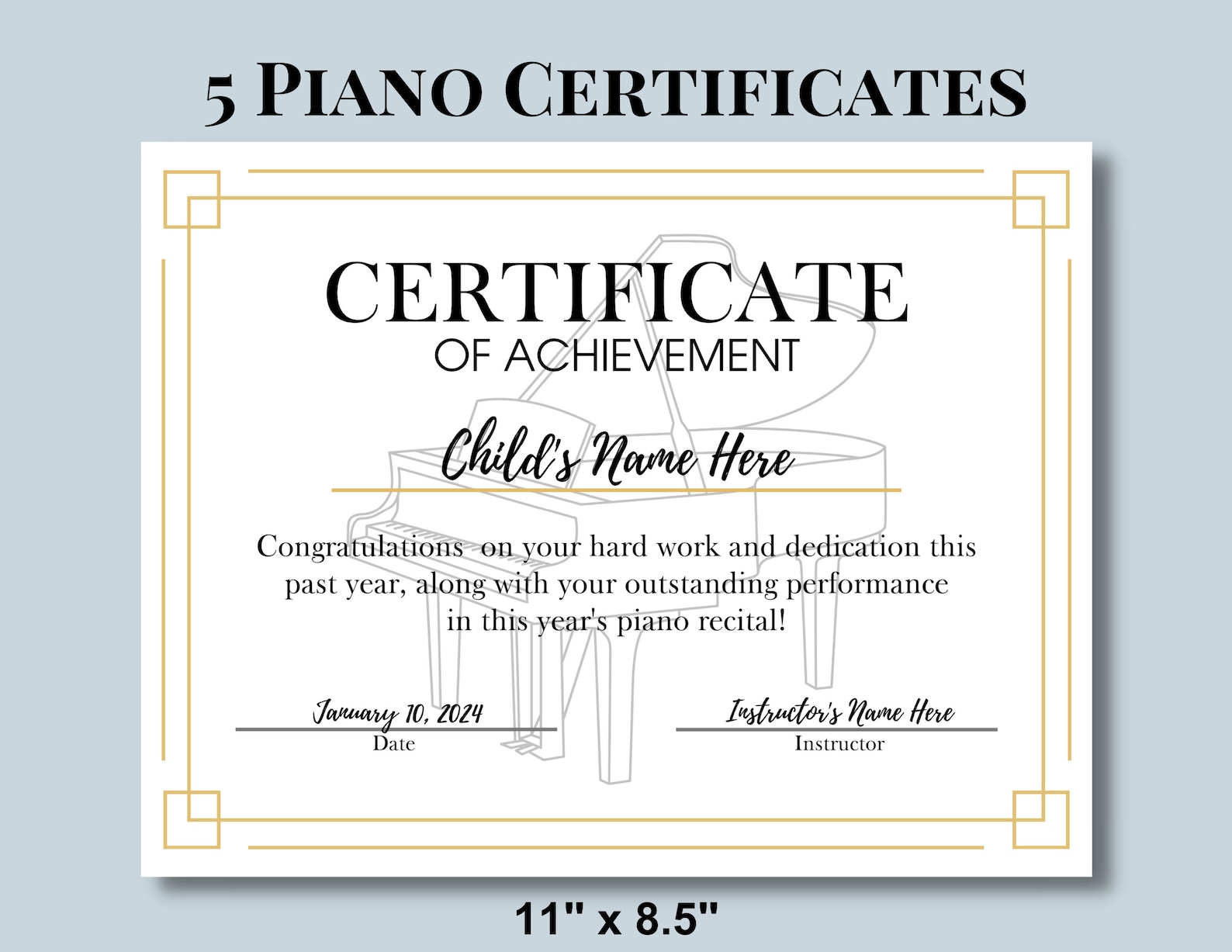 EDITABLE PIANO RECITAL Certificates Piano Awards Piano Theory Recital ...