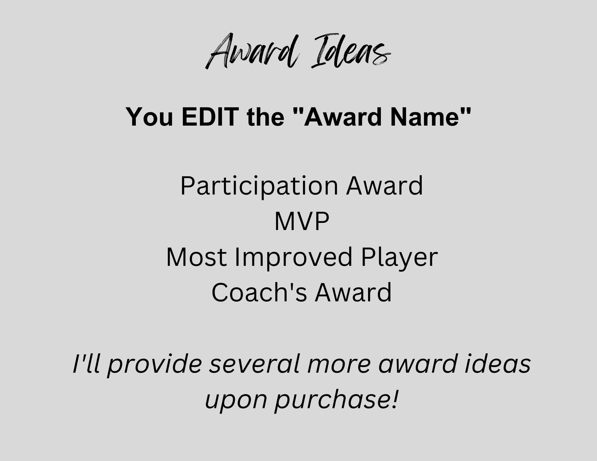 SPORTS Award Certificates BUNDLE Editable High School Awards End of ...