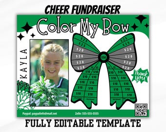 Fill My Bow Printable Cheer Fundraiser | PNG, PDF, and Canva Template ...