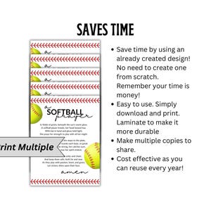 Softball Prayer Cards for Your Team's Strength and Spirit! , Softball ...