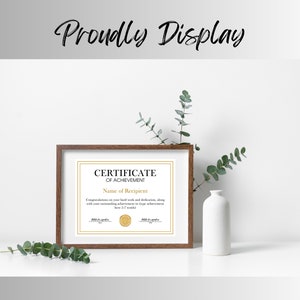 Certificate of Achievement | Editable | Professional Business Template ...