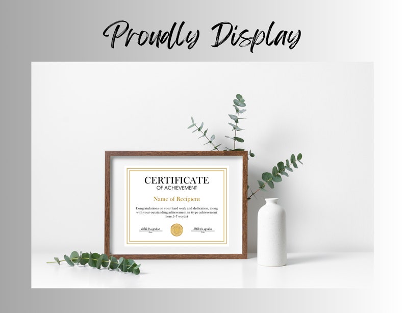 Certificate of Achievement | Editable | Professional Business Template ...