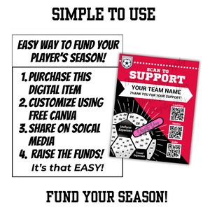 SOCCER Fundraiser With QR Code, Color Changing, Custom Template Soccer ...