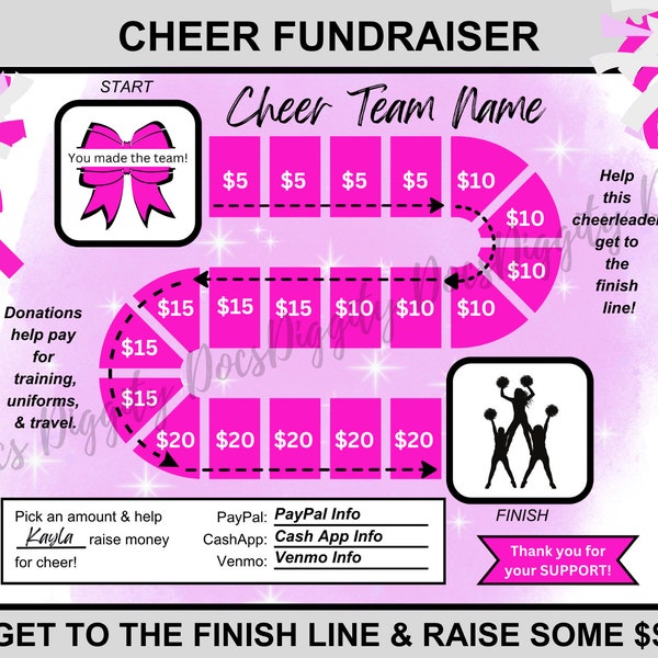 Cheer Fundraiser Template - Etsy
