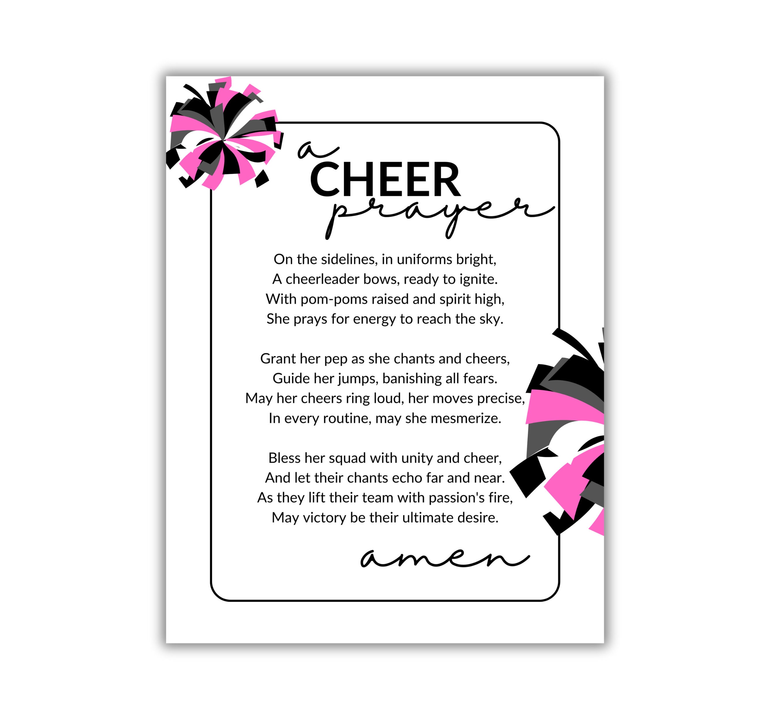 Cheer Prayer Cards: Elevate Your Cheer Journey With Inspirational ...