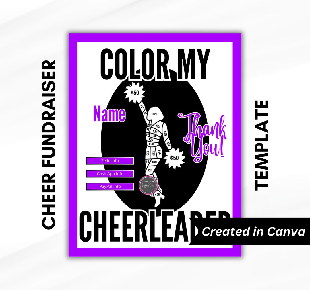 EDITABLE CHEER FUNDRAISER for Cheer Competitions, Editable Cheerleading ...
