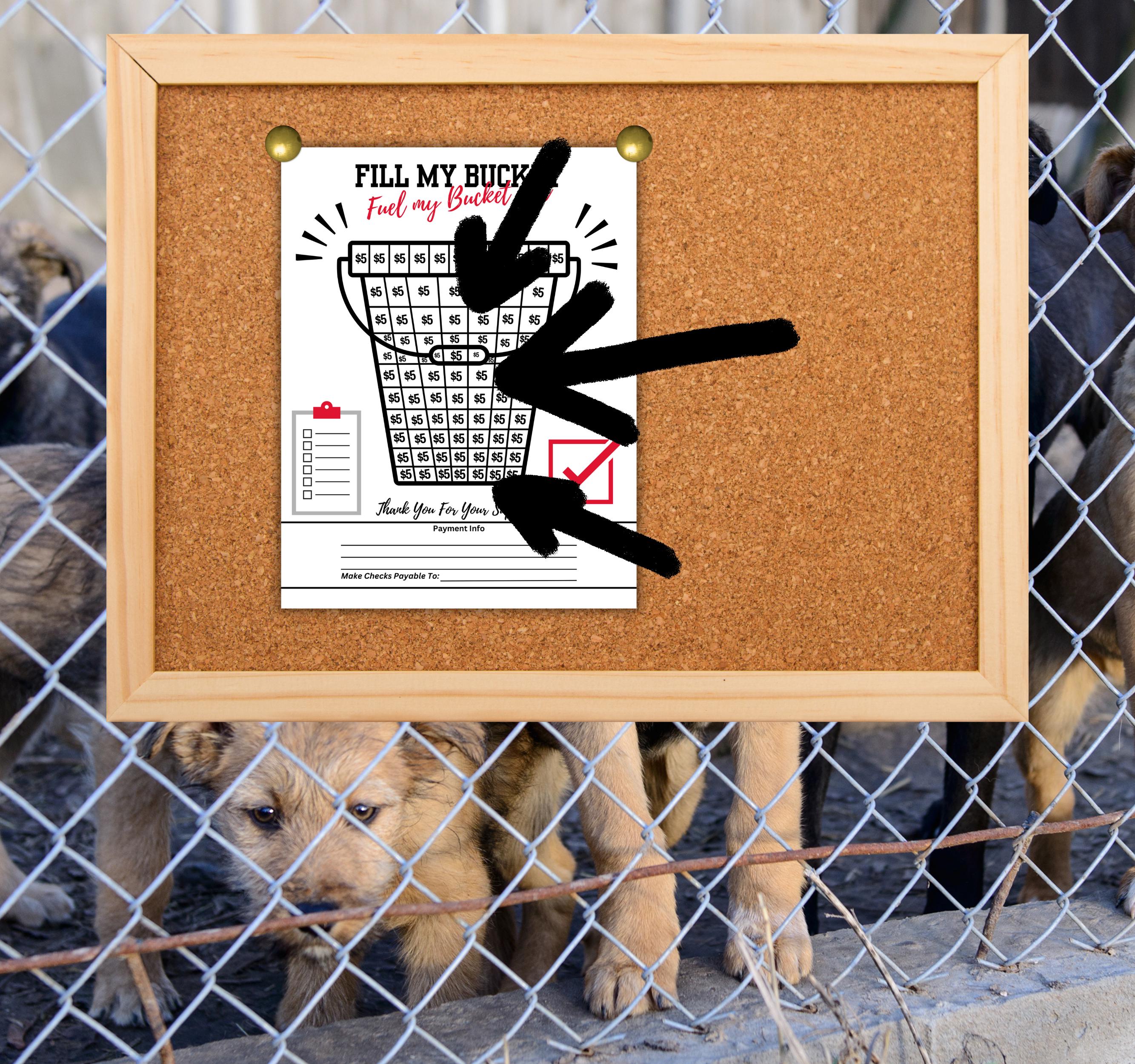 Fill My Bucket Fundraiser, PNG PDF 8.5" X 11" Color-in Donation Spots ...