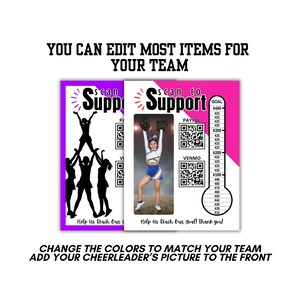 Editable Cheer Fundraiser Template, Fundraiser Meter Tracker, Cheer ...