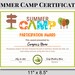 Editable Summer Camp Certificates Personalize and Celebrate Camp ...