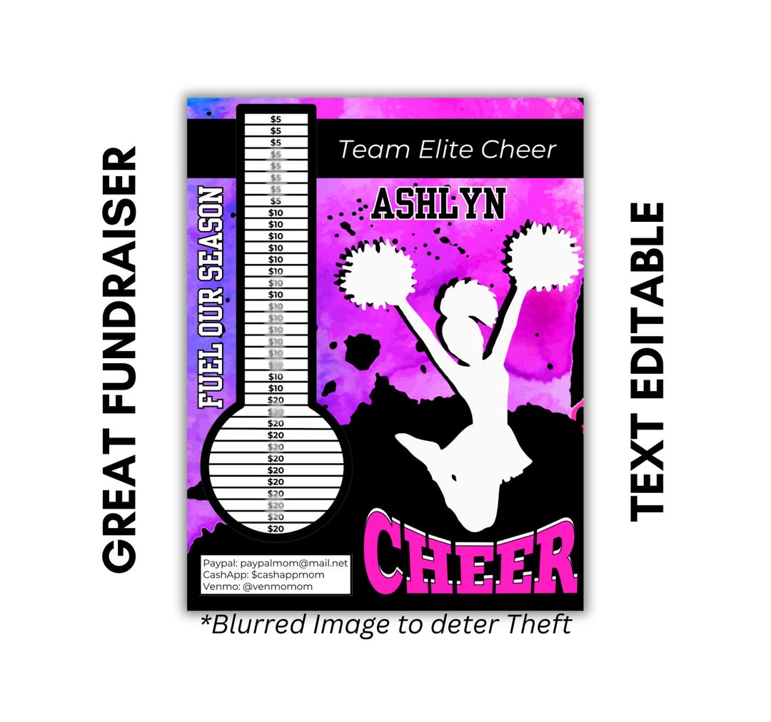 FUEL MY SEASON Fill My Meter Editable Cheer Fundraiser - Fuel Our ...