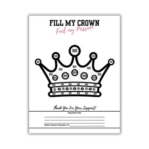 Fill My CROWN Fundraiser High School Prom Pageant King Queen Printable ...