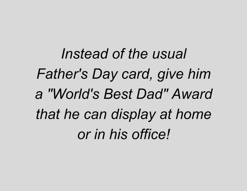 FATHER'S DAY Award Certificate Editable Father's Day Award Gift ...