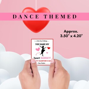 Editable Dance Valentine’s Day Cards for Students, Ballet Jazz Tap ...