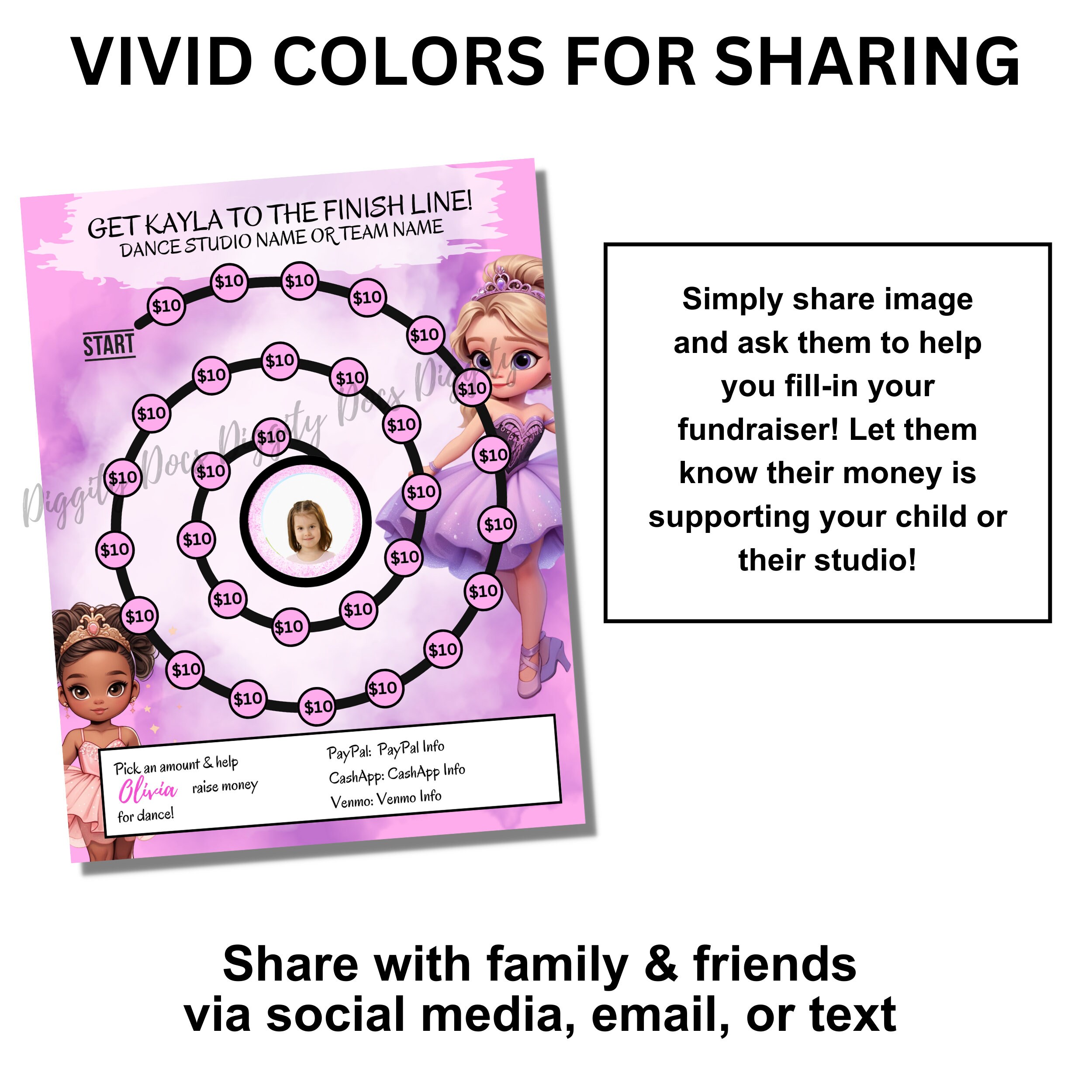 BALLET FUNDRAISER Template Get to the Finish Line Fundraiser Insert ...