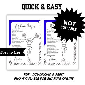 Cheer Prayer Cards Gift Tags: Support With Inspirational Quotes ...