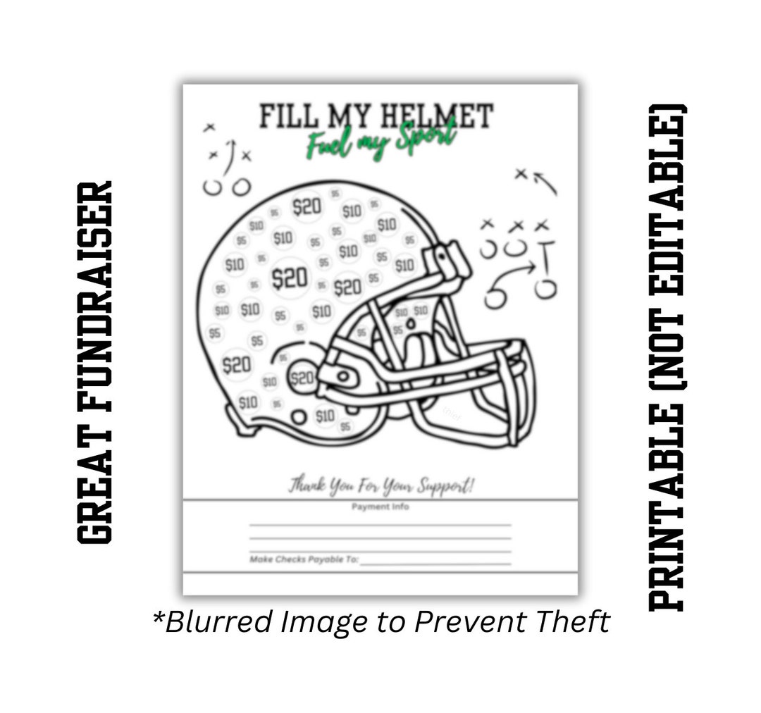 FOOTBALL FUNDRAISER | Fill My Football Helmet | Youth Football | Pee ...