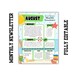 AUGUST MONTHLY NEWSLETTER, All Elements Are Editable, Great for Schools ...