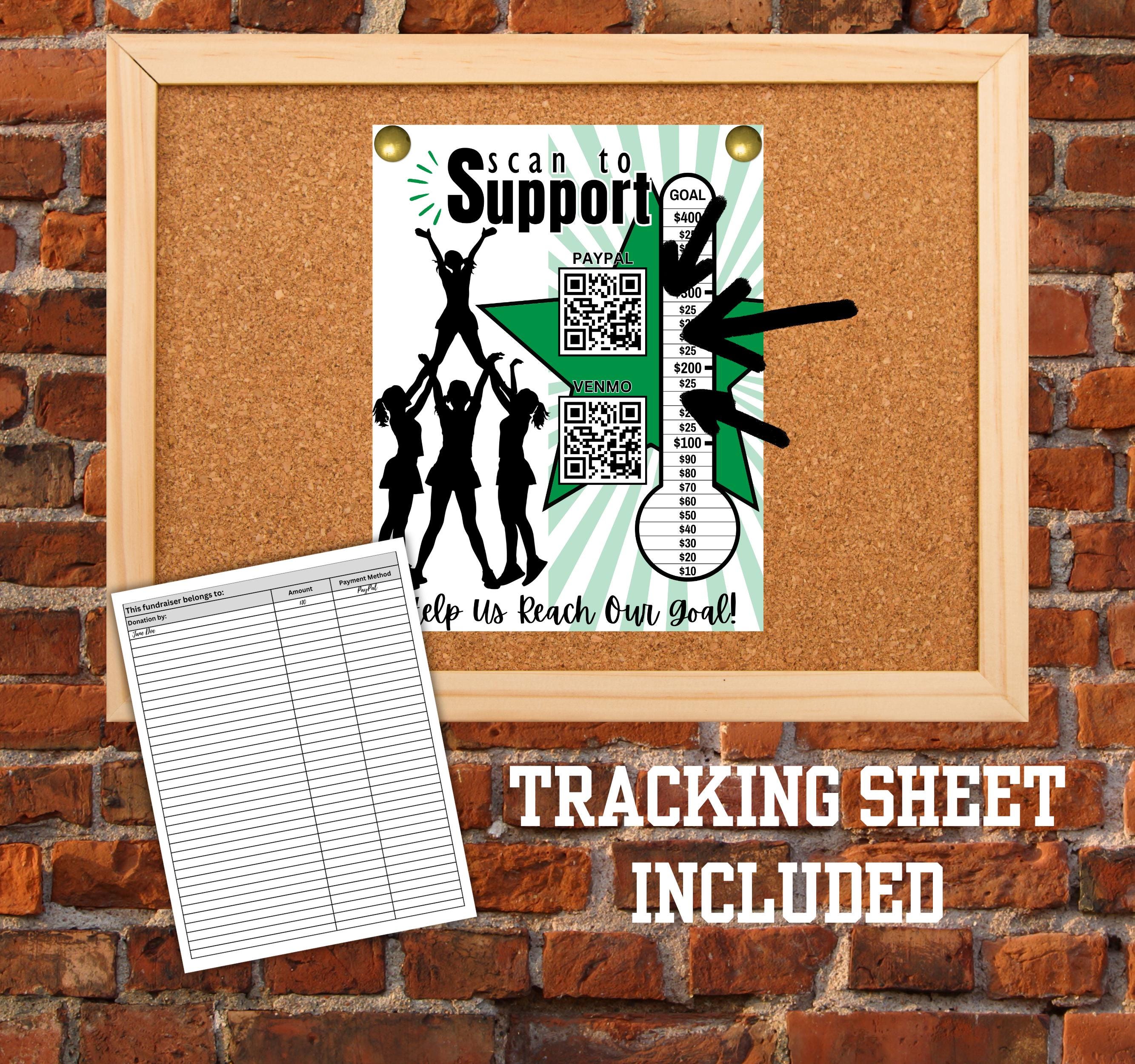 CHEER Fundraiser, Meter Fundraiser, Editable CHEER Fundraiser Game ...