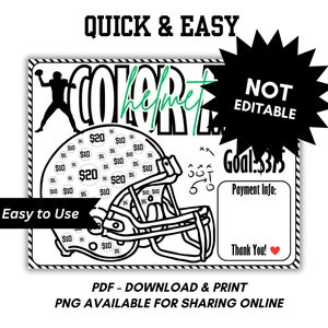 COLOR MY HELMET Football Fundraiser | Fill My Football Helmet | Youth ...